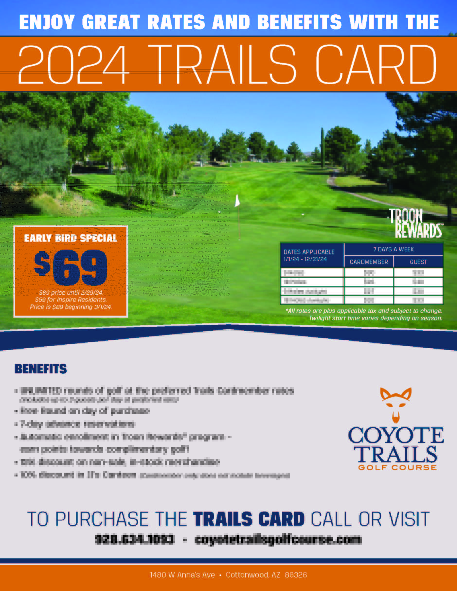 Trails Card - Coyote Trails Golf Course